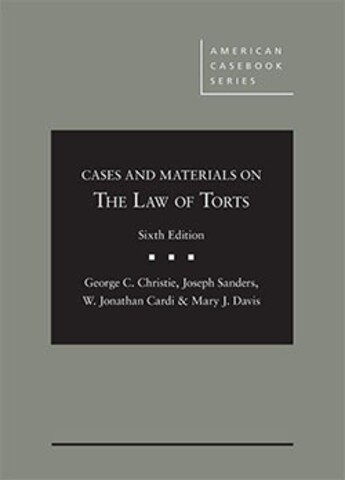 Christie, Sanders, Cardi and Davis's Cases and Materials on the Law of ...