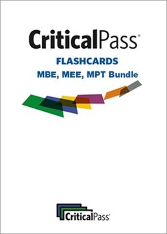 Critical Pass Bundle - MBE, MEE, and MPT Flashcards 2025-2026